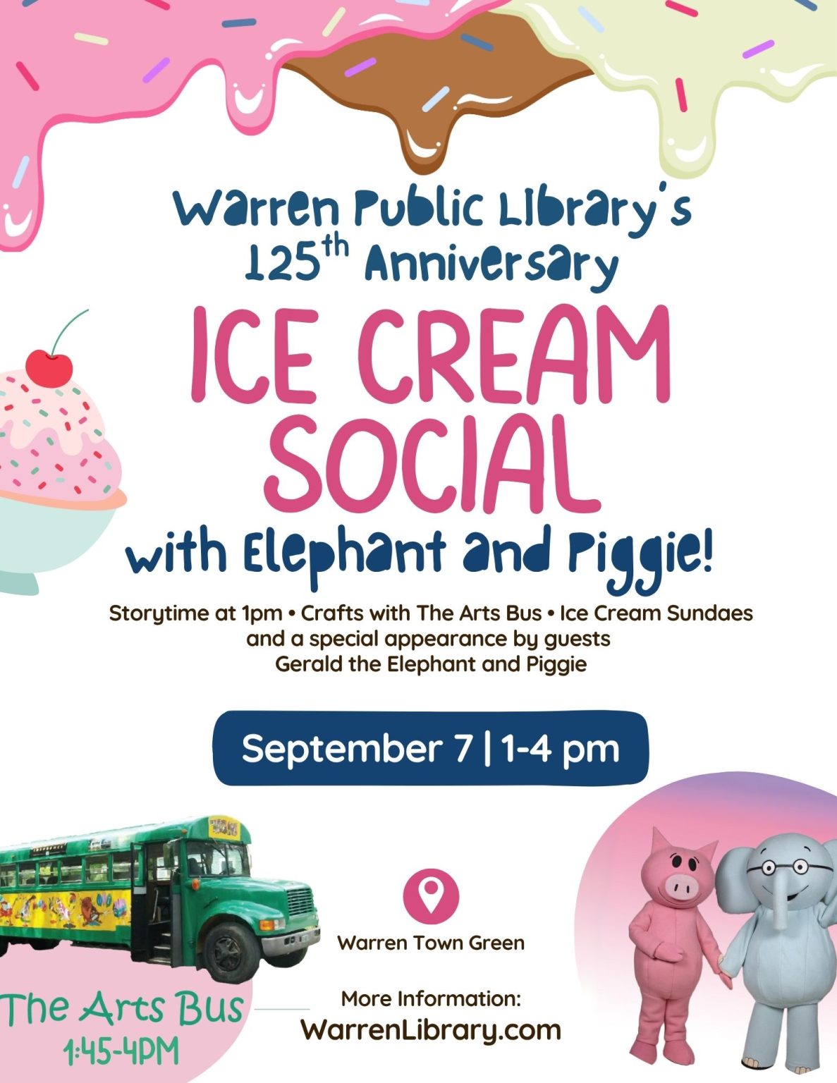 Warren Public Library 125th Anniversary Ice Cream Social - Mad River ...